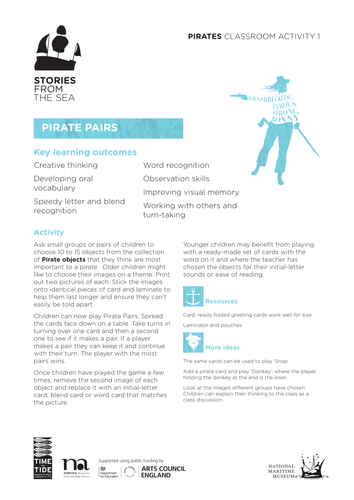 Pirate Activities - Pirate Pairs | Teaching Resources