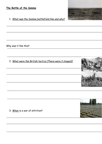 The Battle of the Somme | Teaching Resources
