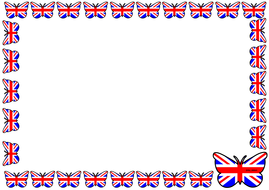UK Flag Themed Lined paper and Pageborders | Teaching Resources