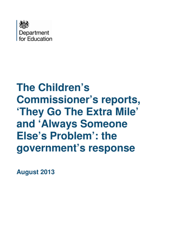 Government Response to School Exclusions | Teaching Resources