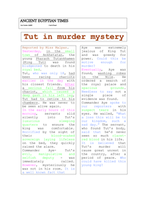 Newspaper reports- Ancient Egypt- Imitation phase by carmenm - UK ...