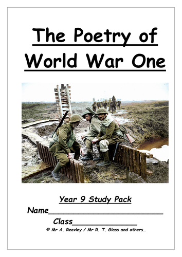 World War One Poetry Work Book by DoctorGonzo - Teaching Resources - TES