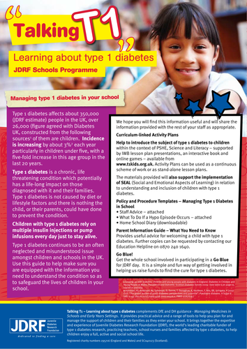 Type 1 Diabetes Made Simple - Primary School Guide | Teaching Resources
