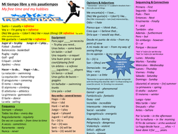 Tiempo Libre / Ocio Writing Mat | Teaching Resources