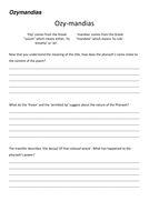 Ozymandias | Teaching Resources