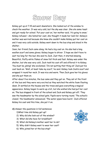 Snow Day | Teaching Resources