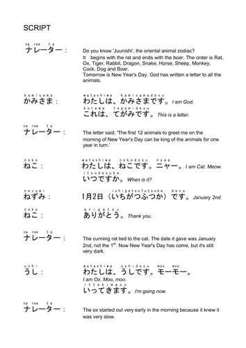 Skit - The Story of the Zodiac | Teaching Resources