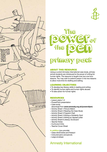 Power of the Pen | Teaching Resources
