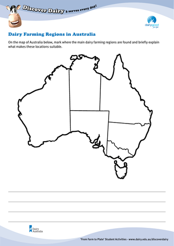 'From Farm to Plate' - Dairy Farming Regions | Teaching Resources