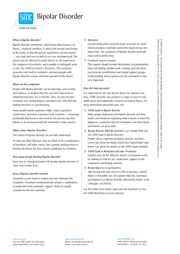 Bipolar Disorder Podcast & Factsheet | Teaching Resources