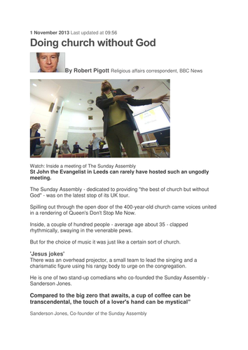 Religion in the News / Moral Issues | Teaching Resources