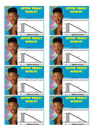 Trigonometry 'triggy' starter question stickers | Teaching Resources