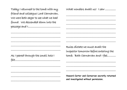 Howard Carter and the Tomb of Tutankhamun - Resources - TES