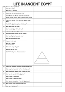 Every Day Life in Egypt - Rainbow Activity | Teaching Resources