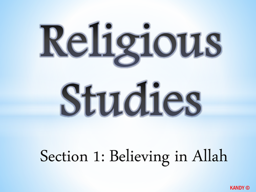 Section 1- Religious Upbringing (R.E) | Teaching Resources