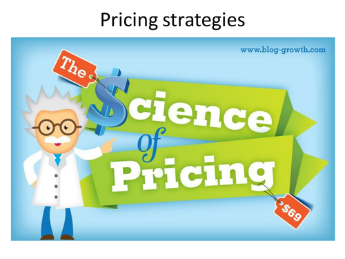Pricing Strategies Activity - Student Centred | Teaching Resources
