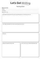 Story Writing Lesson Plan, Planning Sheet for KS1 by YoungWriters - UK ...