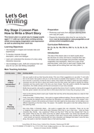 Story Writing Lesson Plan, Planning Sheet for KS2 by YoungWriters ...