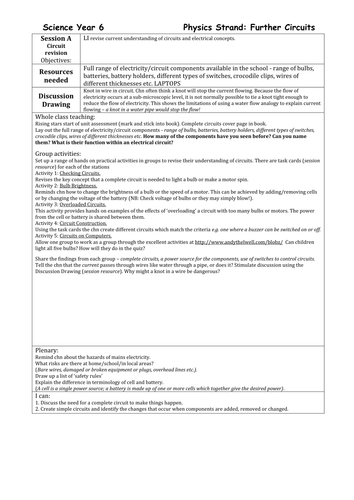 Circuits: Year 6 - lesson plans & resources | Teaching Resources Circuits: Year 6 - lesson plans & resources | Teaching Resources