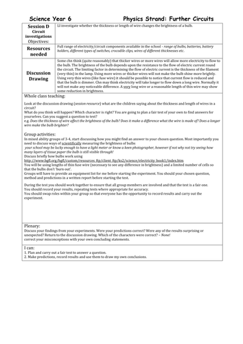 Circuits: Year 6 - lesson plans & resources | Teaching Resources Circuits: Year 6 - lesson plans & resources | Teaching Resources