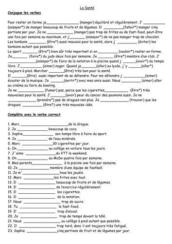 La Santé | Teaching Resources