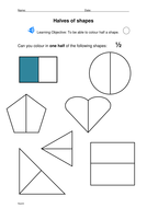 Halving shapes by stevm117 - Teaching Resources - Tes