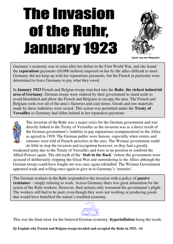 The Ruhr Crisis | Teaching Resources