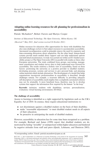 Adapting online learning resources for all | Teaching Resources Adapting online learning resources for all | Teaching Resources