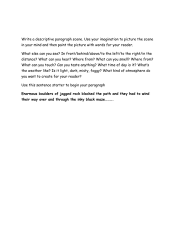 Descriptive writing | Teaching Resources