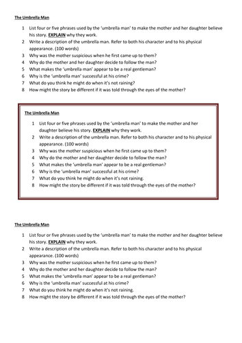 Roald Dahl Short Stories | Teaching Resources