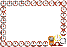 Face of the Clock Themed Linedpaper and Pageborder | Teaching Resources
