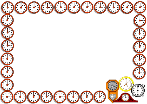 Face of the Clock Themed Linedpaper and Pageborder | Teaching Resources
