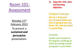 Room 101 Speaking & Listening Scheme of Lessons | Teaching Resources