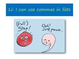 Commas in lists | Teaching Resources
