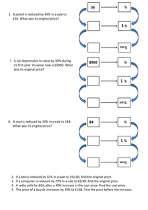 Reverse Percentages lesson with Number Search by CharlotteMay89 - UK ...