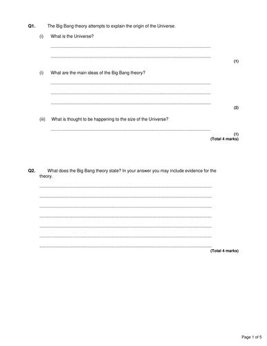 The big bang introduction - evidence lesson | Teaching Resources