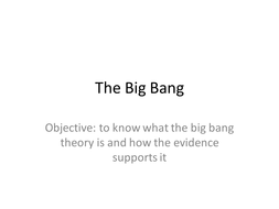 The big bang introduction - evidence lesson | Teaching Resources