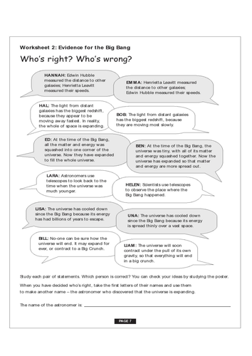 The big bang introduction - evidence lesson | Teaching Resources