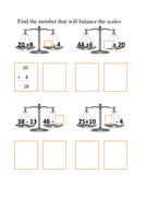 Missing box questions with scales by umkenny | Teaching Resources