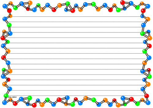 Molecules Themed Lined paper and Pageborders | Teaching Resources
