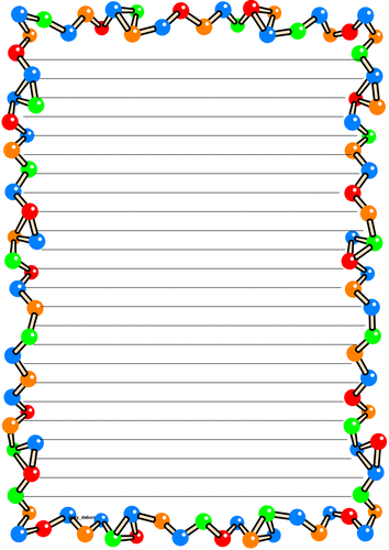 Molecules Themed Lined paper and Pageborders | Teaching Resources