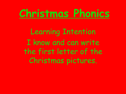 Christmas Phonics - initial sound recognition | Teaching Resources
