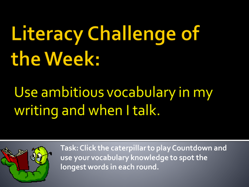 Literacy Slides for registration | Teaching Resources