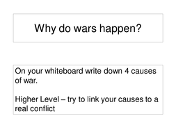 Why wars occur | Teaching Resources