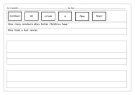 French Christmas Sentence Builders | Teaching Resources