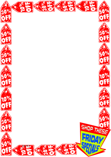 Friday Specials Themed Lined Paper and Pageborders | Teaching Resources