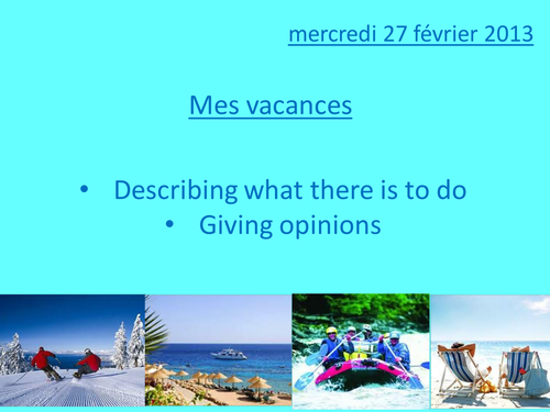 Les vacances | Teaching Resources