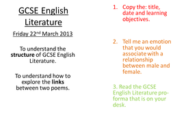 AQA Relationship Cluster - Poem Lessons | Teaching Resources