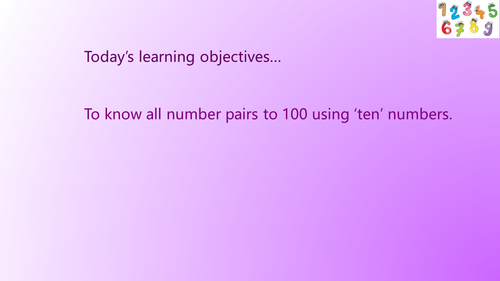 Pairs of numbers which make 10 and 100 KS1 | Teaching Resources