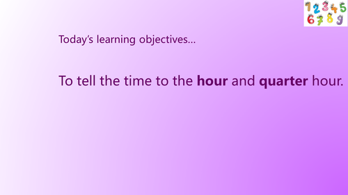 KS1 Telling the time to half and quarter hour | Teaching Resources